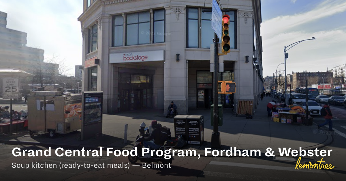 Grand Central Food Program, Fordham & Webster — Lemontree