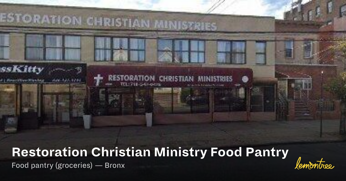 Restoration Christian Ministry Food Pantry — Lemontree