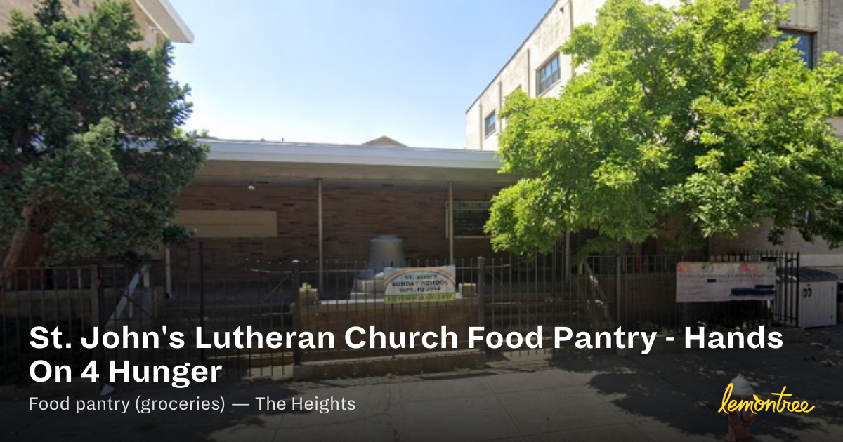St. John's Lutheran Church Food Pantry - Hands On 4 Hunger — Lemontree