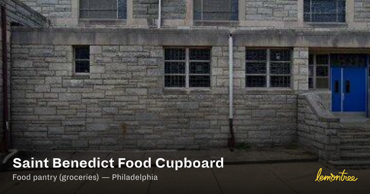 Saint Benedict Food Cupboard — Lemontree