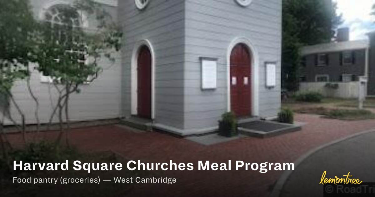 Harvard Square Churches Meal Program — Lemontree