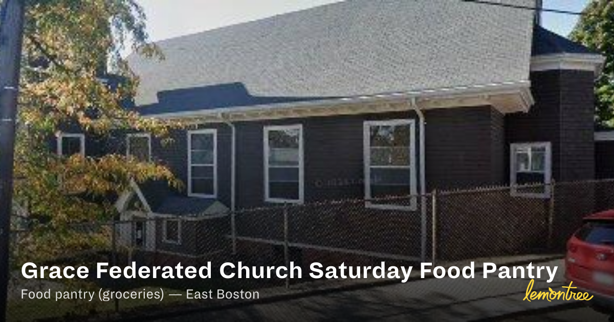 Grace Federated Church Saturday Food Pantry — Lemontree