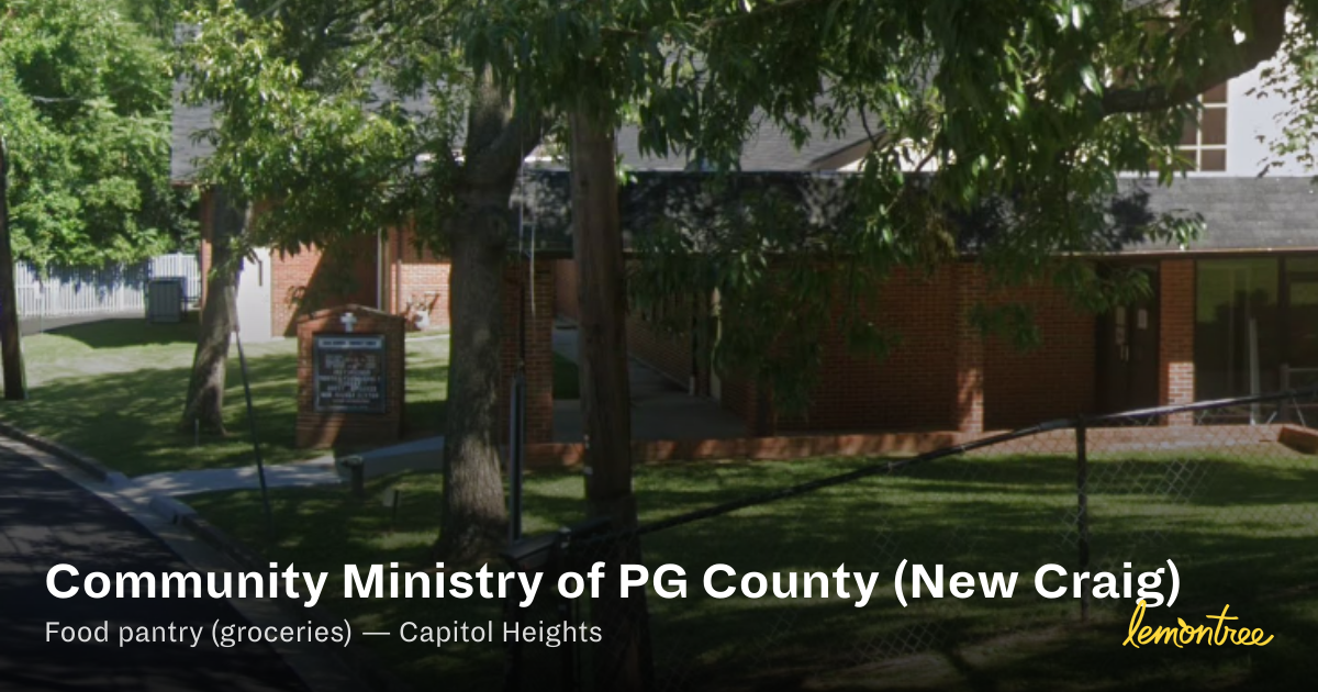 Community Ministry of PG County (New Craig) — Lemontree