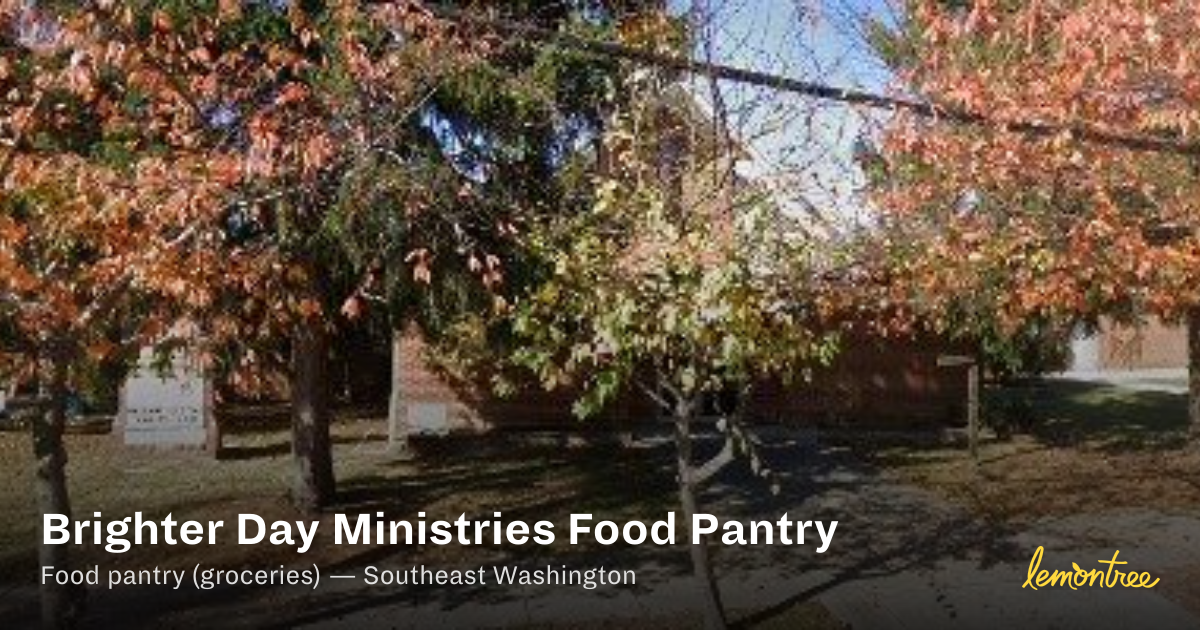 Brighter Day Ministries Food Pantry — Lemontree