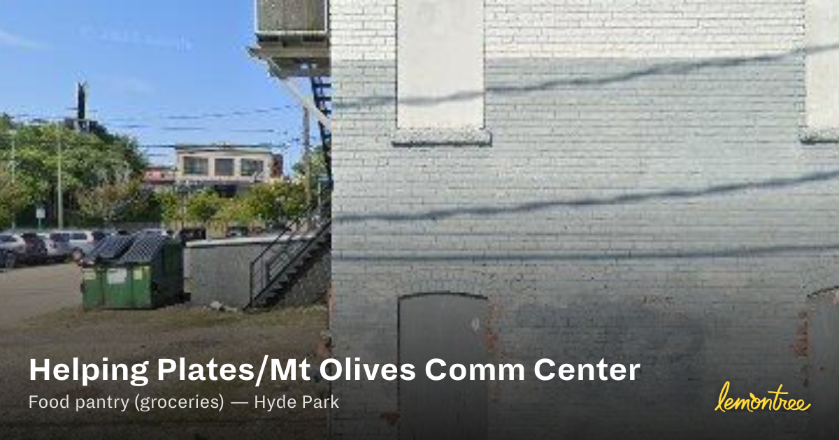 Helping Plates/Mt Olives Comm Center — Lemontree