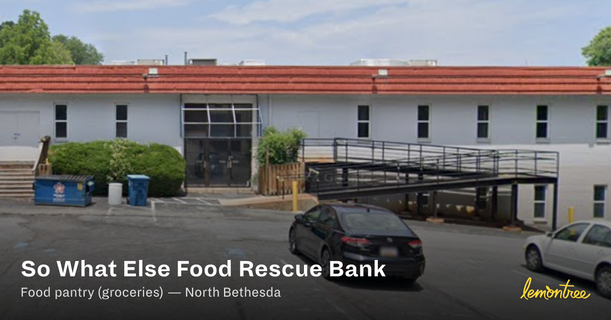 So What Else Food Rescue Bank — Lemontree