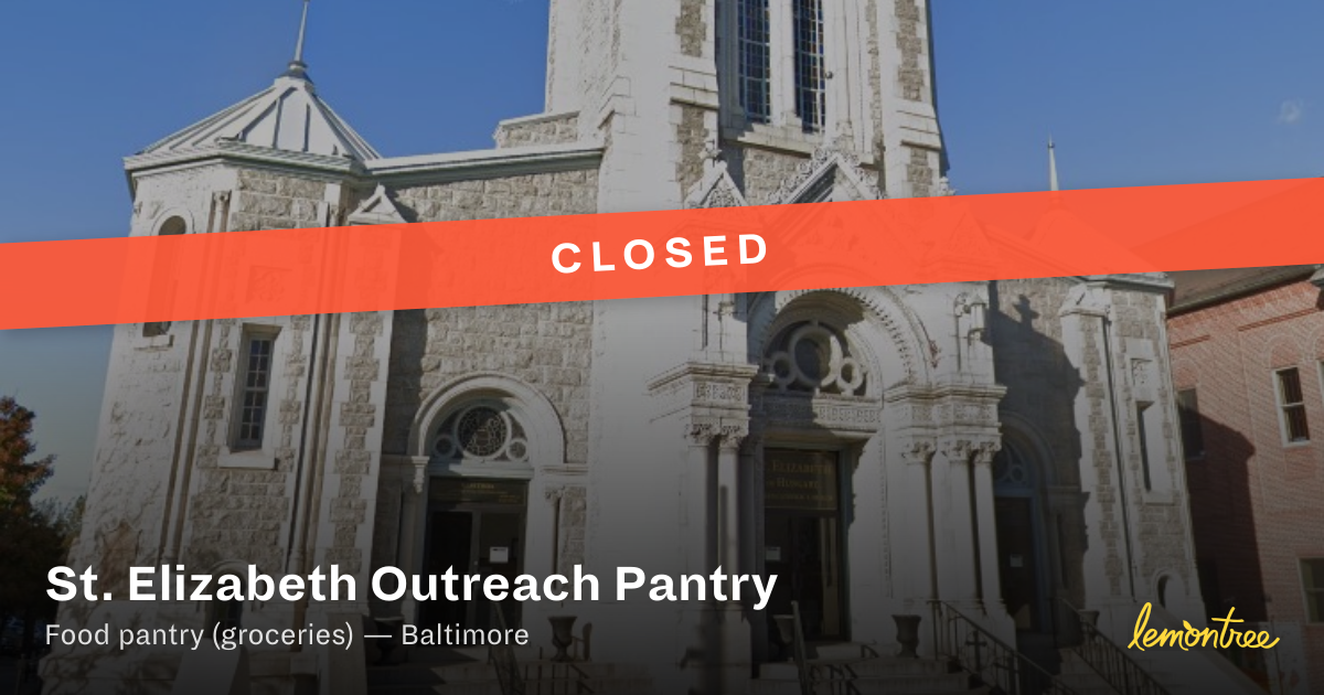 [Closed] St. Elizabeth Outreach Pantry — Lemontree