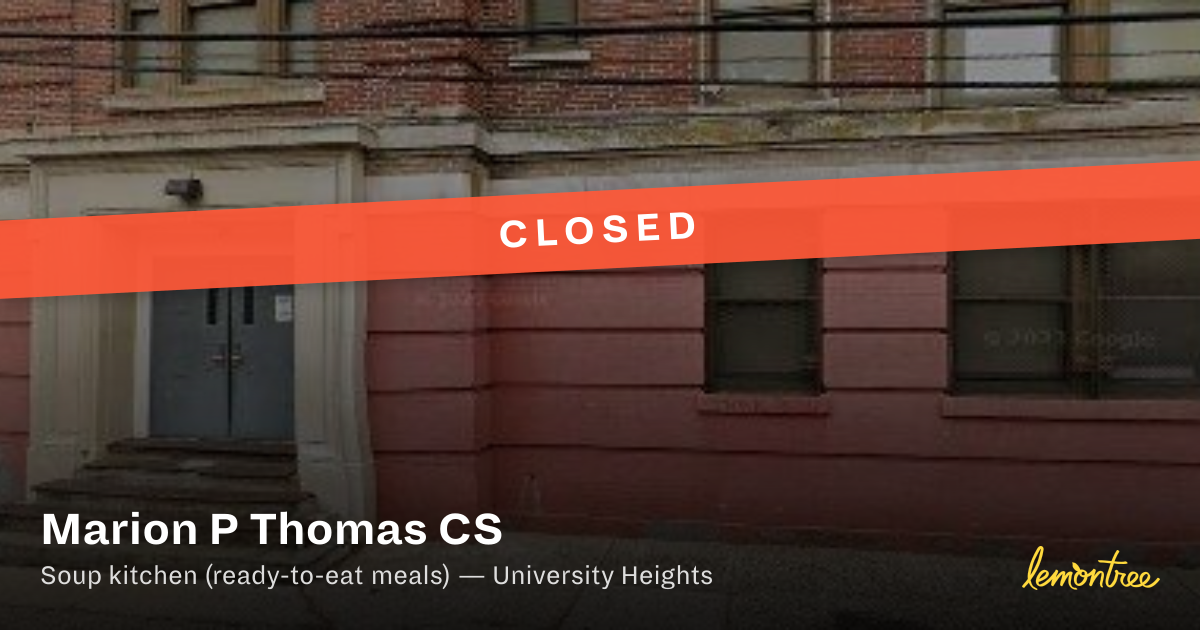[Closed] Marion P Thomas CS — Lemontree
