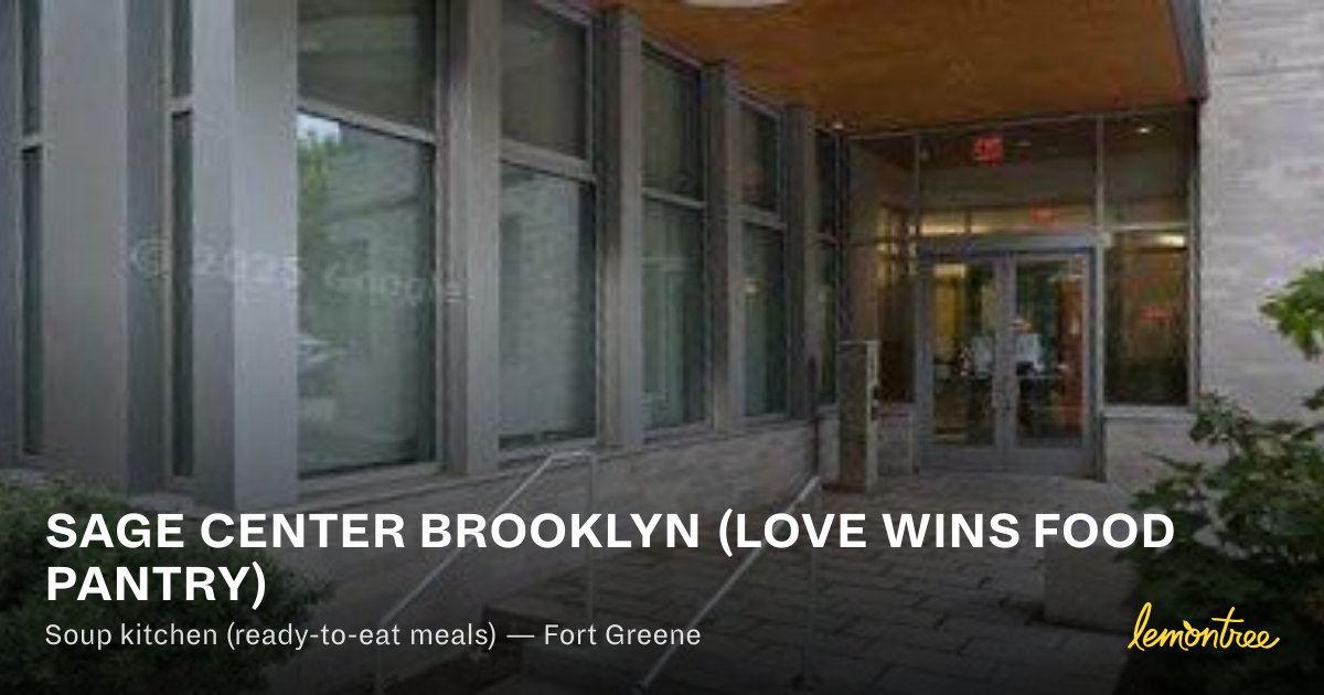 SAGE CENTER BROOKLYN (LOVE WINS FOOD PANTRY) — Lemontree