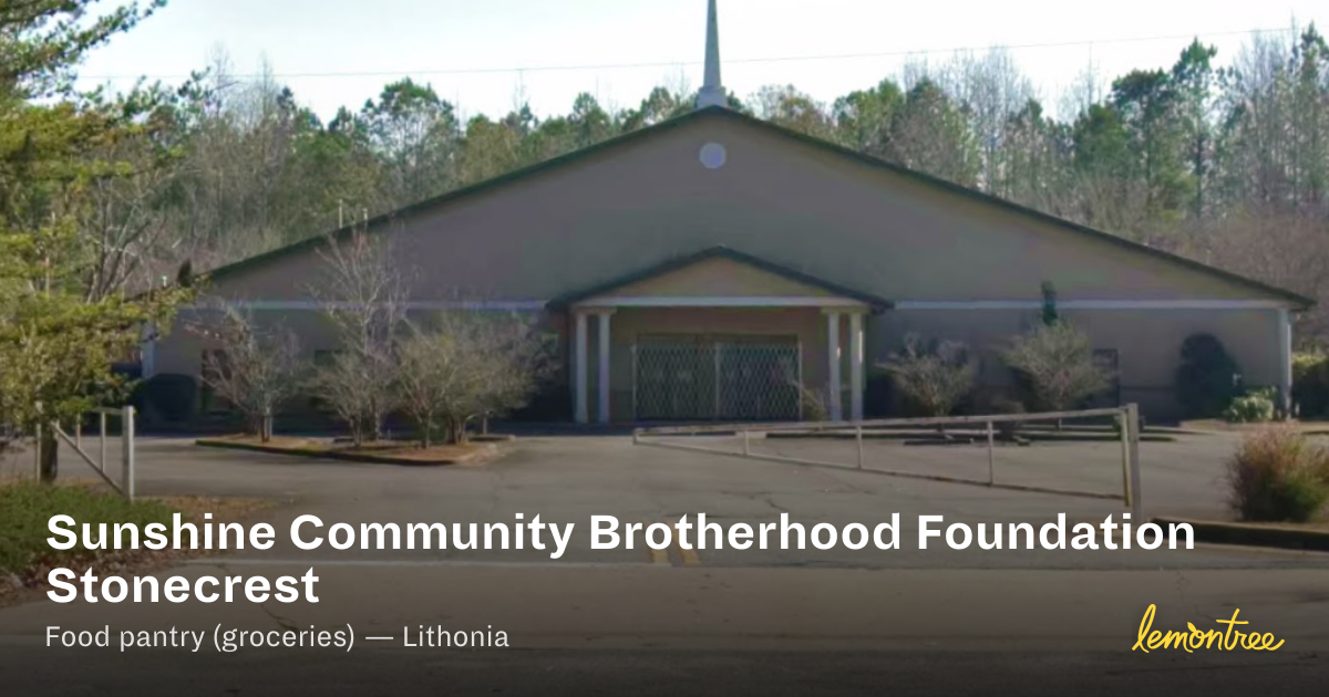 Sunshine Community Brotherhood Foundation Stonecrest — Lemontree