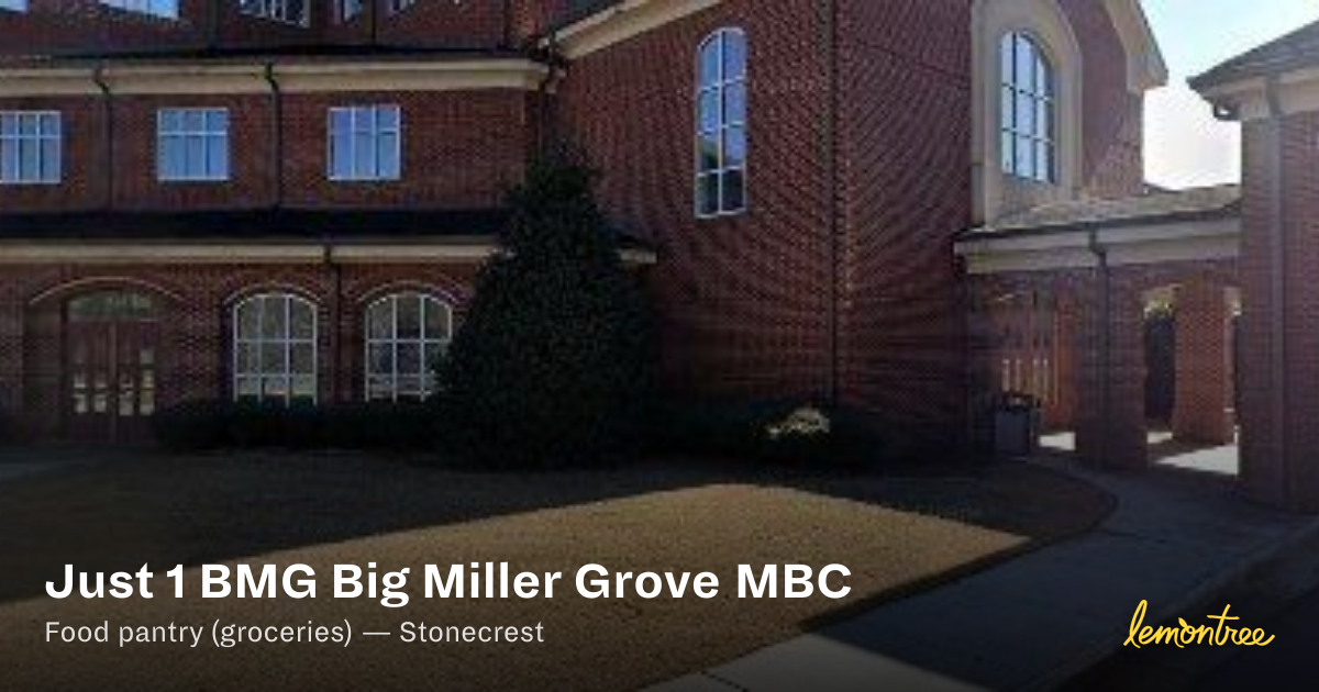 Just 1 BMG Big Miller Grove MBC — Lemontree