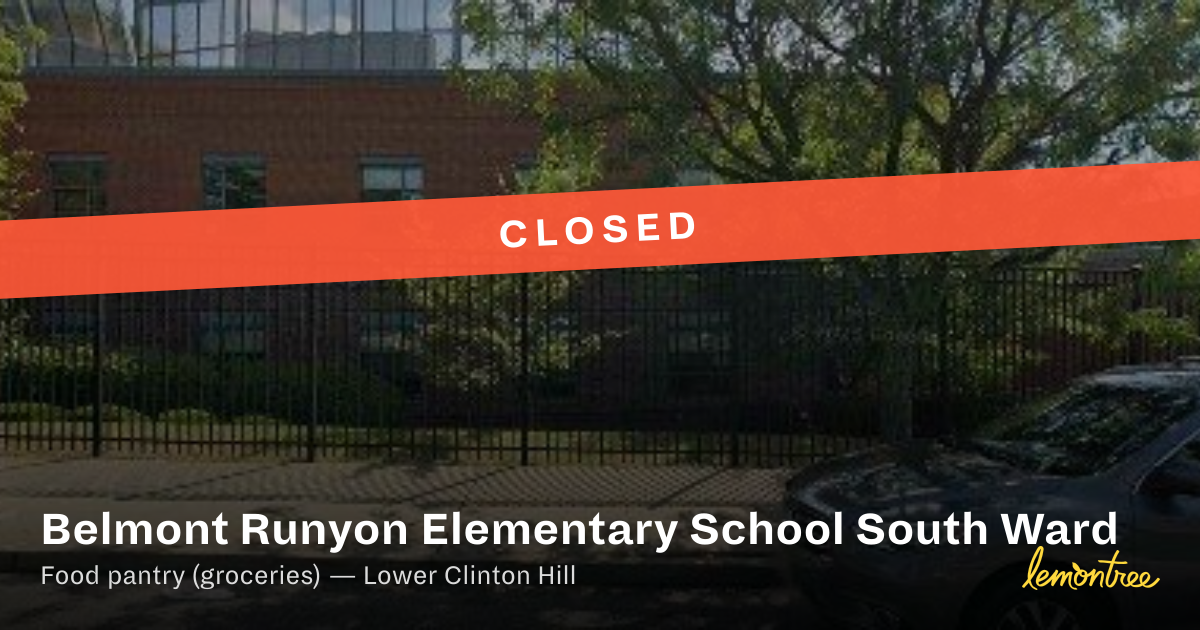 [Closed] Belmont Runyon Elementary School South Ward — Lemontree