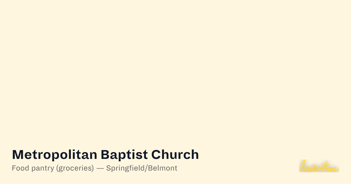 Metropolitan Baptist Church — Lemontree