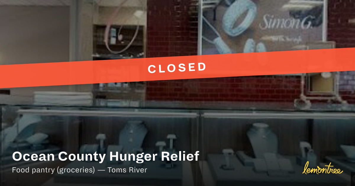 [Closed] Ocean County Hunger Relief — Lemontree