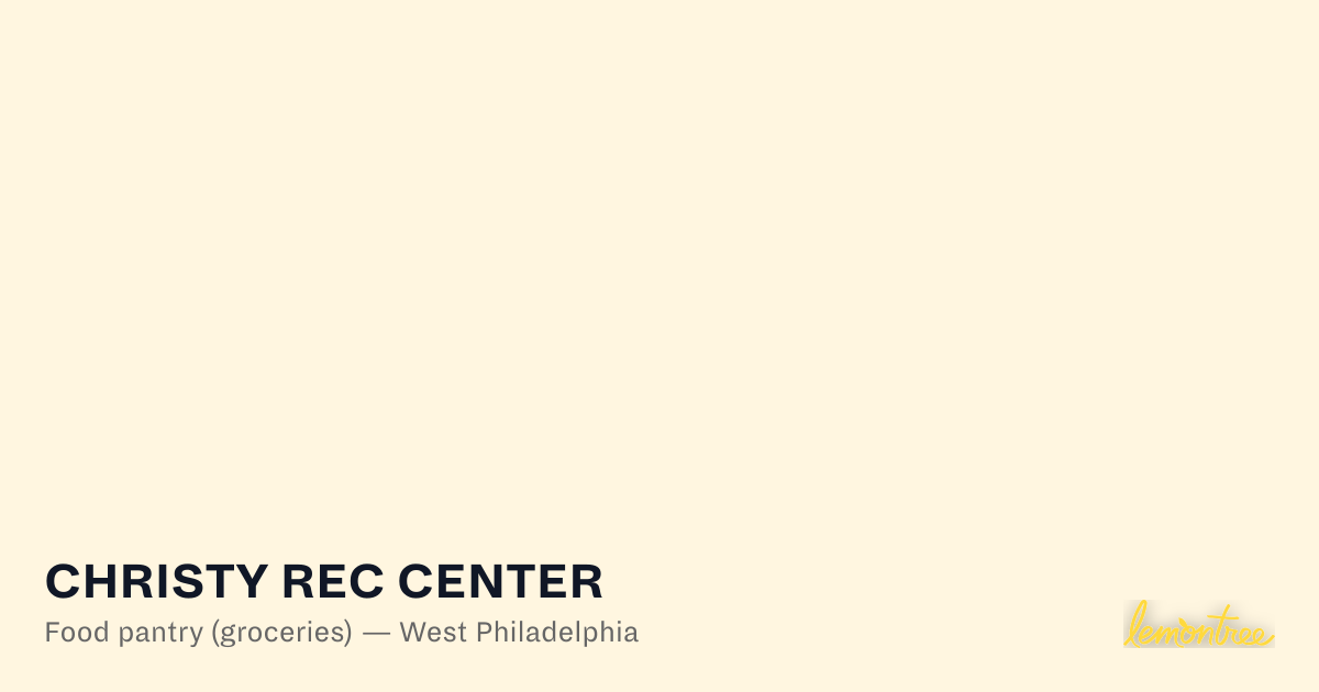 CHRISTY REC CENTER — Lemontree