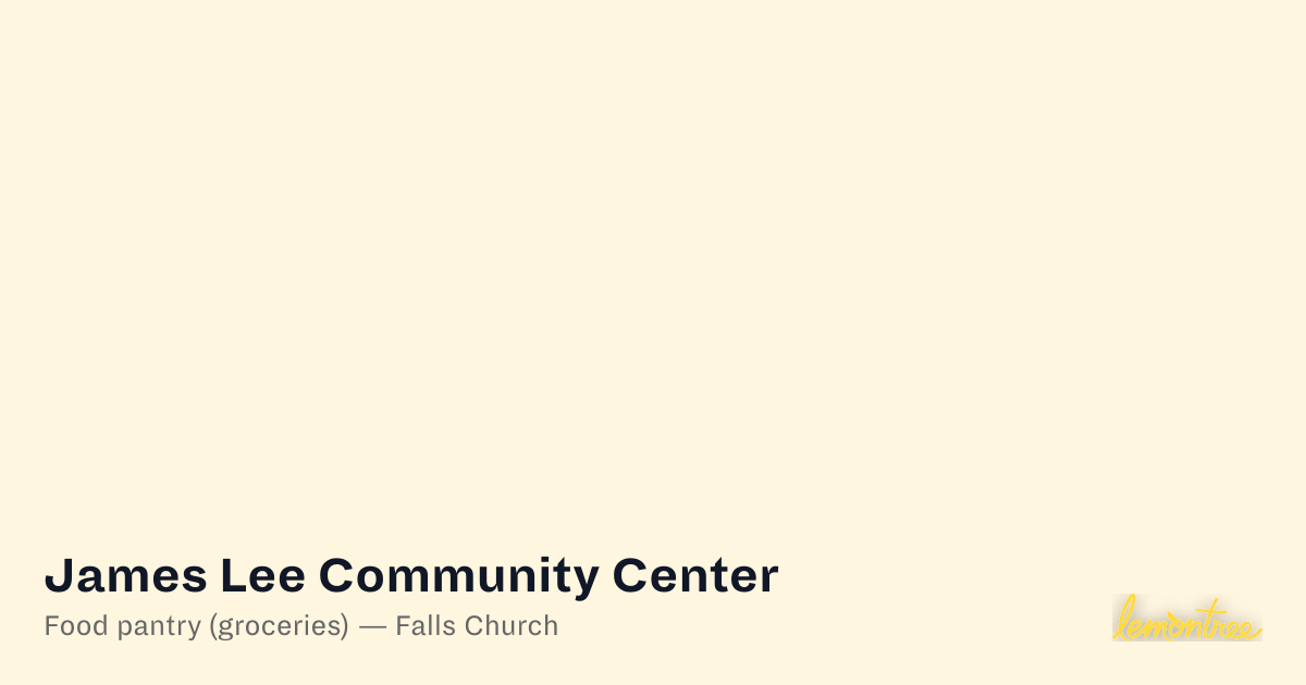 James Lee Community Center — Lemontree